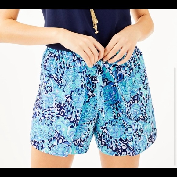 Lilly Pulitzer | Shorts | Lilly Pulitzer Aqua Myles Shorts | Poshmark